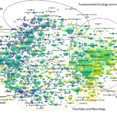 Term Map Of Umc Publications In 2018 Colours Indicating Relative Open