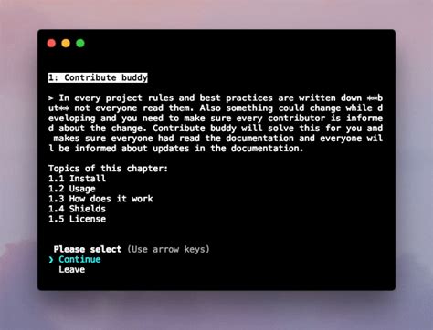 GitHub Smollweide Contribute Buddy Interactive Command Line User Interface For A Guided Tour