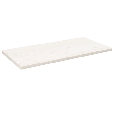 Berkfield Table Top White 100x50x25 Cm Solid Wood Pine Rectangular