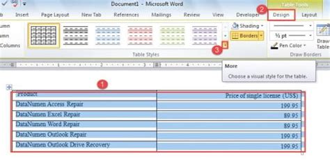 2 Methods To Alternate Row Or Column Colors In Your Word Table
