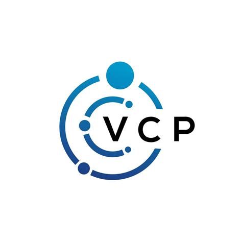 Vcp Letter Technology Logo Design On White Background Vcp Creative