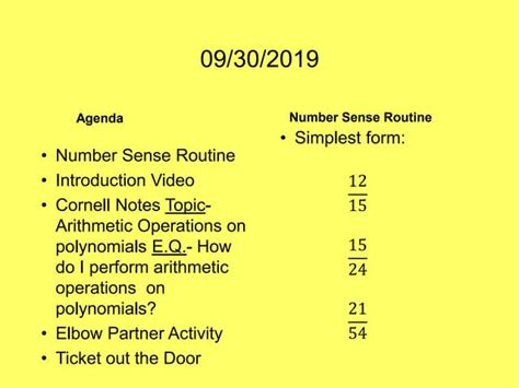 09302019 To 10032019 Polynomials Algebra111 Ipptx 09302019 To 10032019 Polynomials Algebra111 Ipptx