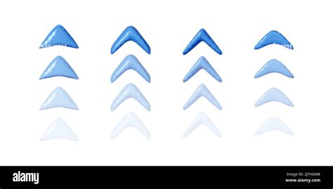 arrow line direction set of 3d arrow moving or animation vector