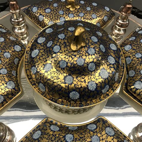 Rare Coalport Porcelain Supper Set With Lazy Susan 1815 1820 Vanbrugh
