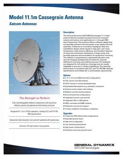 Data Sheet General Dynamics Satcom Technologies