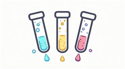 Three Colorful Test Tubes With Bubbles And Drips Premium Ai Generated Image