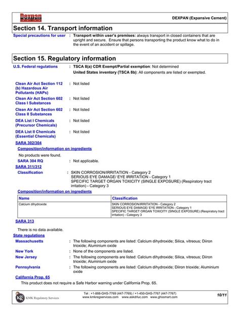 Dexpan Safety Data Sheetpdf