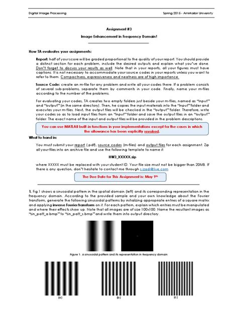 hw3 image processing pdf fourier transform filter signal processing