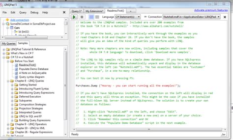 C Entity Framework Using LINQPad For Queries Just Getting Started Useful Code