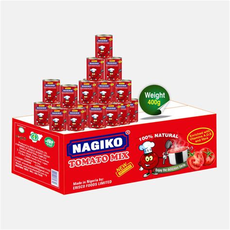 400g X 24 Nagiko Tin Tomato Paste Erisco Foods Limited