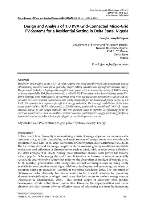 Pdf Design And Analysis Of 10 Kva Grid Connected Micro Grid Pv