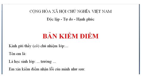 10 Mẫu Viết Bản Kiểm điểm Mẫu Viết Bản Kiểm điểm Cho Giáo Viên Và Học Sinh