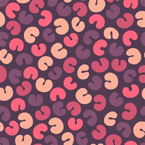 Premium Vector Seamless Pattern With Multicolored Bean Shaped Shapes