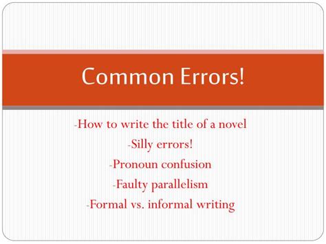 Ppt Common Errors Powerpoint Presentation Free Download Id6252483