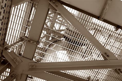 Close Up View Of A Durable Industrial Metal Grid Structure Showcasing