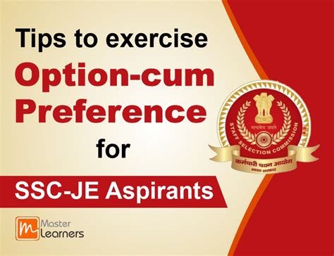 Tips To Exercise Option Cum Preference For Ssc Je Aspirants