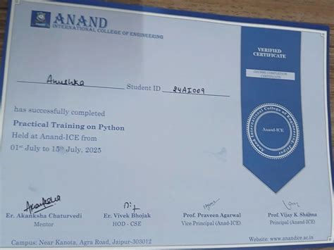 Pythonprogramming Certificateofcompletion Lifelonglearning