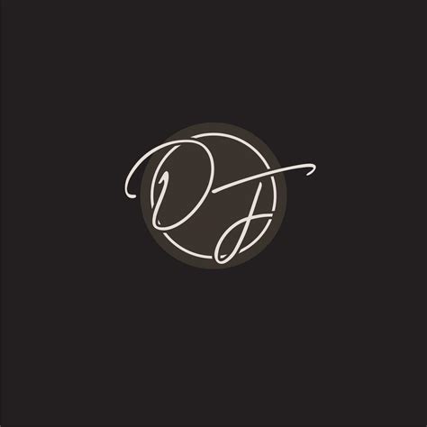 Initials Df Logo Monogram With Simple Circle Line Style 28106270 Vector Art At Vecteezy