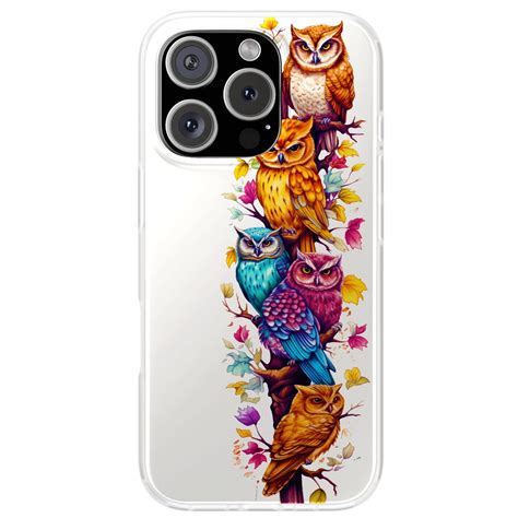 For Apple Iphone 13 Pro Max Soft Matte Case Owls Tree 2 Print Styles