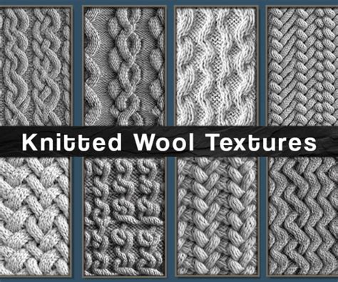 Artstation 12 Tileable Seamless Grey Knitted Wool Textures