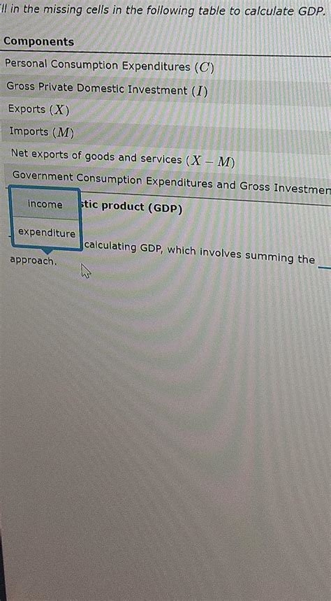 solved 3 calculating gdp from raw economic data the