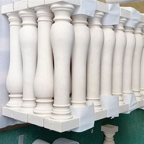 Beige Limestone Balustrades For Classic Staircase And Balcony Railings