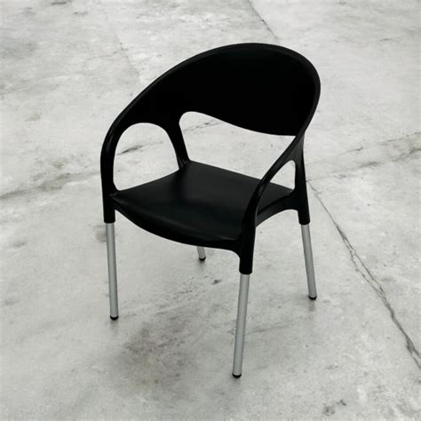 Plastic Stacking Side Chairs Black Or Grey Be Furniture