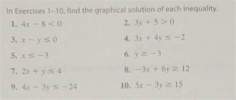 solved in exercises 1 10 find the graphical solution of