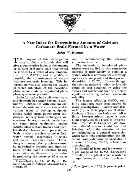 Ryznar Pdf Alkalinity Ph