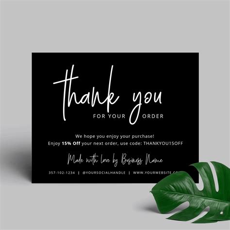 Thank You Card Template Word