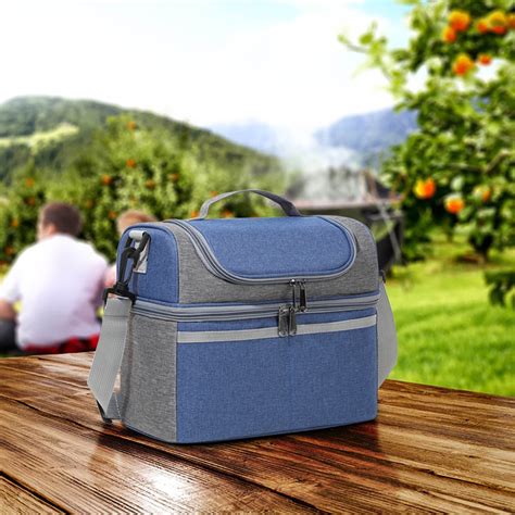 Aurorax Heavy Duty Insulated Lunch Bag Tote Large 24 Cans Portable