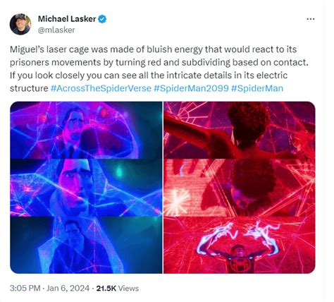 Michael Lasker On Spider Man 2099s Laser Cage R Intothespiderverse