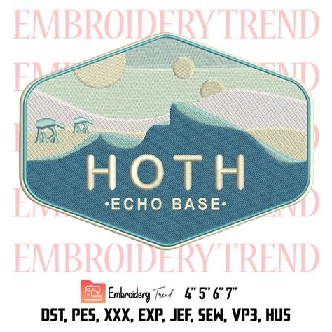 Hoth Echo Base Embroidery Star Wars Embroidery Hoth Patch Embroidery Embroidery Design File