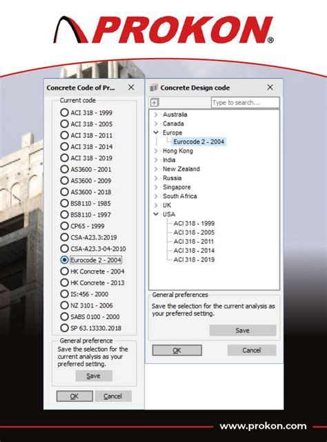 Structuralengineeringsoftware Designcodeselection Update Prokon