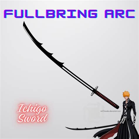 Bleach Ichigo Sword Bankai Blade Fullbring Form Tensa Zangetsu 3d