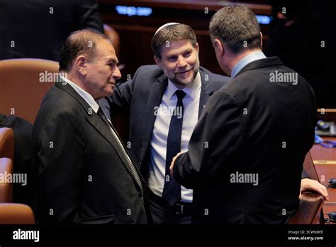 Israeli Politician Bezalel Smotrich Center Is Seen Inside The Knesset