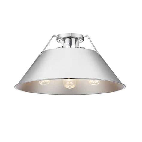 Golden Lighting Orwell 1875 In 3 Light Chrome Flush Mount 3306 3fm Ch