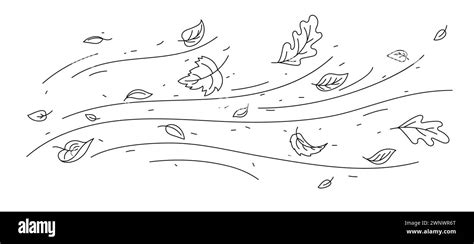 Leaves Blowing Away Drawing