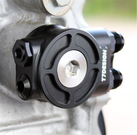 T7designs Honda K20 K24 Remote Oil Filter Take Off Plate Spool Up