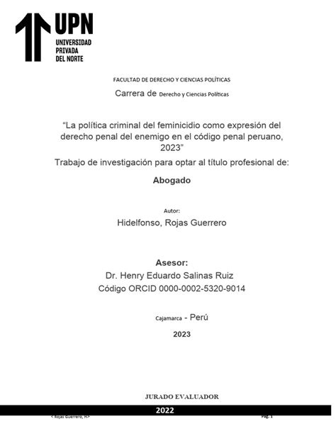 Modelo De Tesis T2 2023 Rojas Guerrero Hidelfonso Pdf La Violencia Contra Las Mujeres