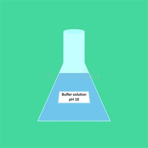 Illustration Buffer Solution In Glass Chemical In The Laboratory And