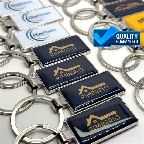 Custom Logo Keychains Full Color Logo Tags Personalized Business