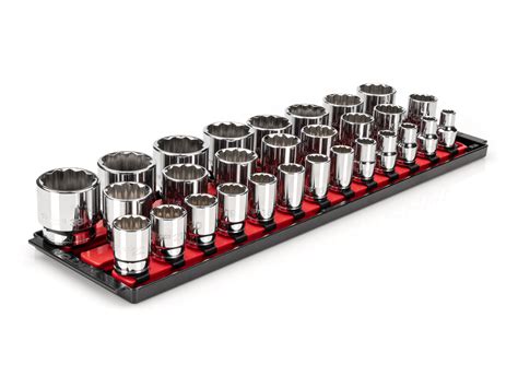 1 2 Inch Drive Shallow 12 Point Socket Set 10 38 Mm Tekton