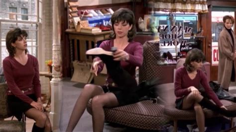 Amy Pietz Sexy Legs In A Black Miniskirt W Boots And Sheer Blk Pantyhose