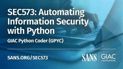Cybersecurity Python Automation Sans Cyber Defense
