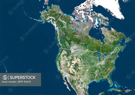 Satellite View Of United States United States Physical Map