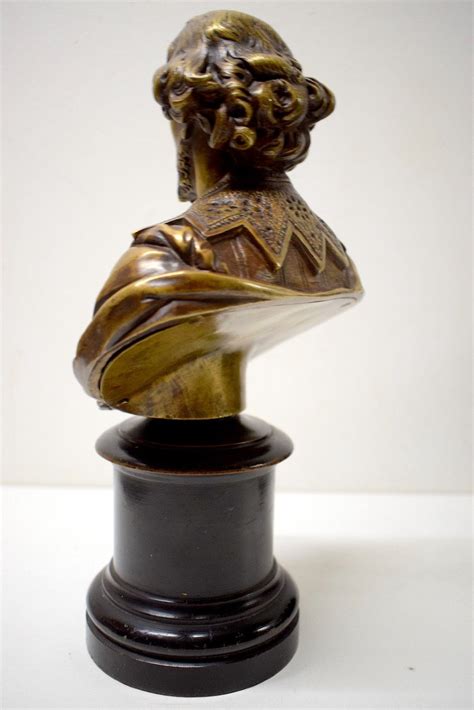 Proantic William Shakespeare Bust Gilt Bronze Old Gold Theater Playwr