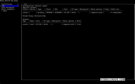 Arch Linux Installers Lvm Logical Volume Manager Support Is Out Of