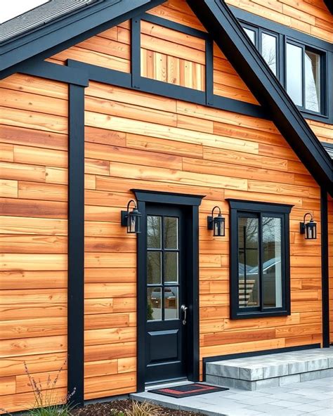 Black Trim Log Home