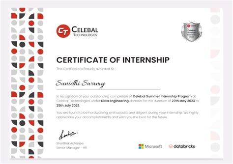 Sunidhi Swamy On Linkedin Internshipexperience